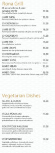 MAIN MENU – Rona Bar and Grill